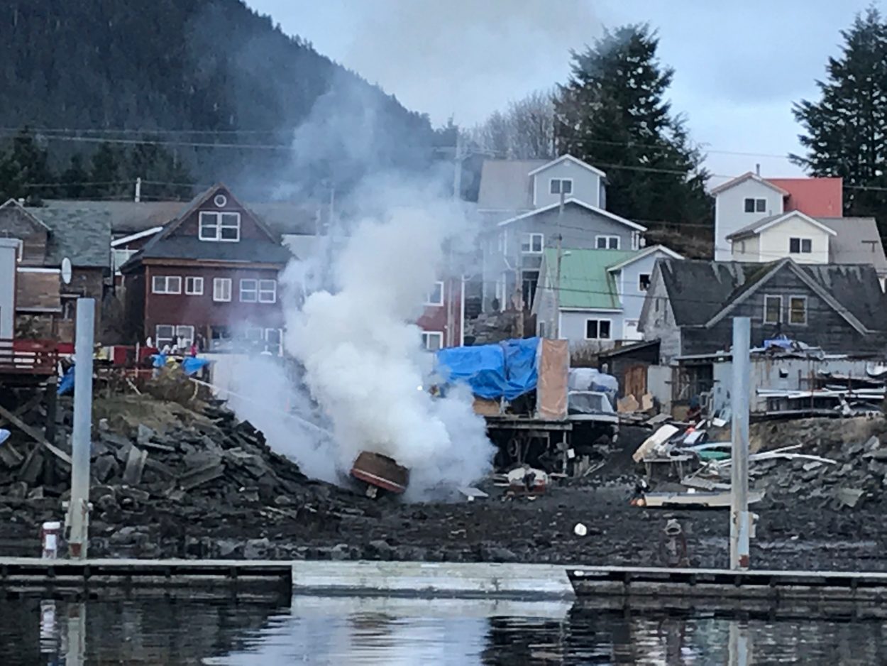Legal burn goes boom on Sitka beach - KCAW