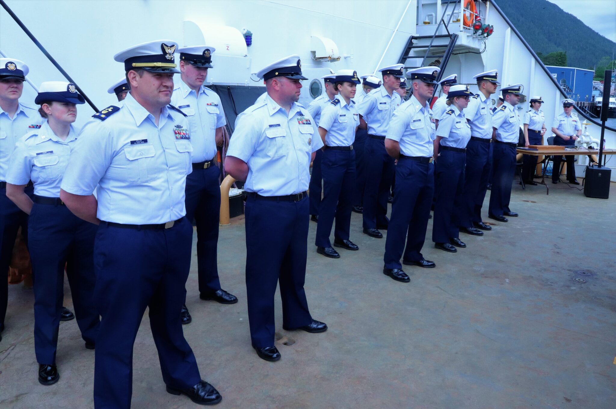 USCG Cutter Kukui's new captain welcomed in onboard ceremony - KCAW